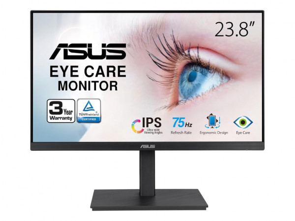 Monitor ASUS VA24EQSB 23,8'' IPS 1920x1080 75Hz 5ms GtG VGA,HDMI,DP,USB freesync pivot zvučnici