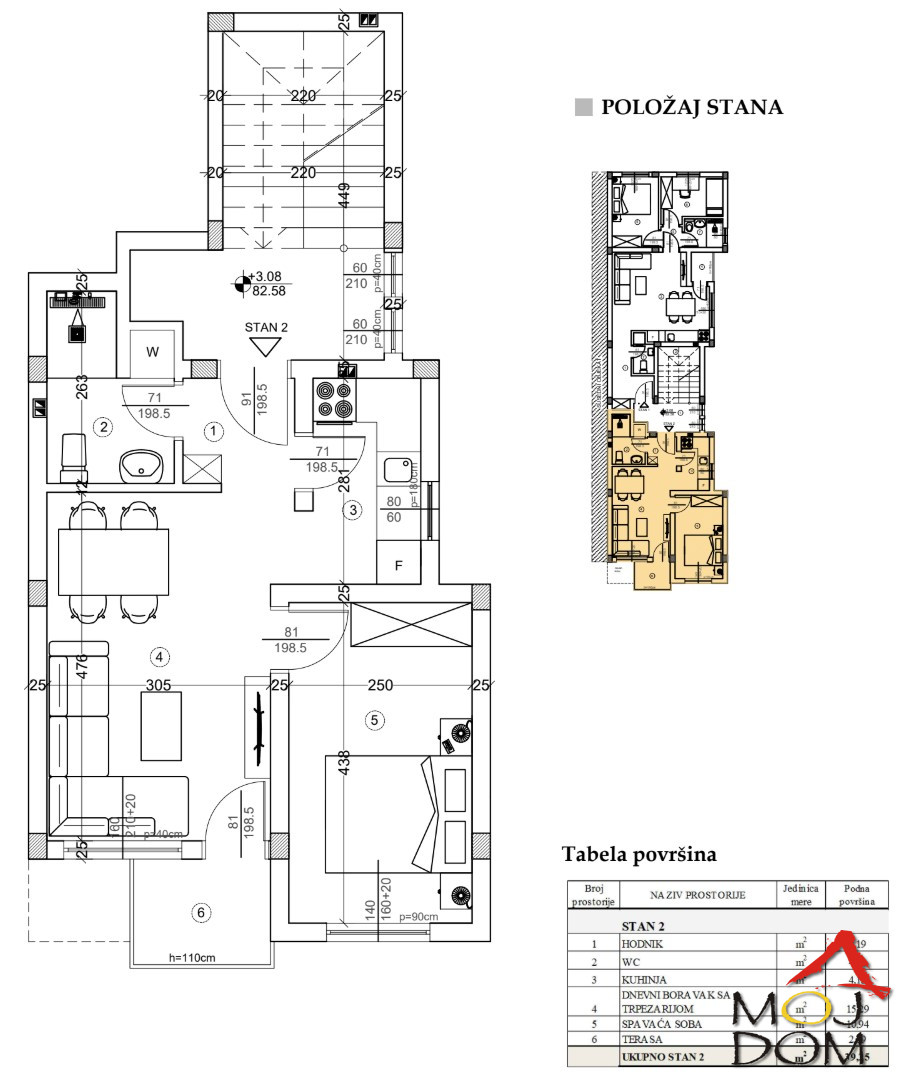 Stan,NOVI SAD,ADICE,kv: 39, € 76800, ID: 1030087