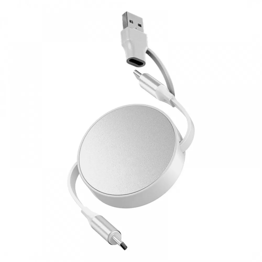 FURIO 2IN1, usb type-c kabl za punjenje i prenos podataka, 2 u 1, 240w, beli