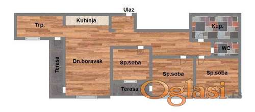 Odličan četvorosoban stan na Petrovaradinu!