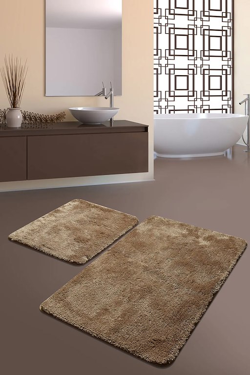 L'essentiel Maison Set 2 prostirke za kupatilo Krem