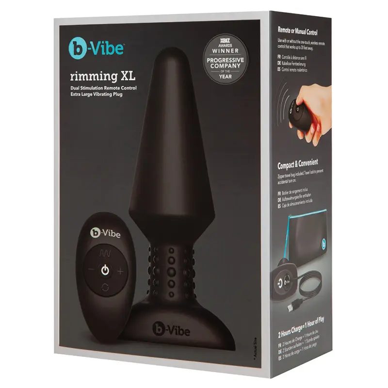 B-Vibe Analna kupa Rimming XL, 16cm, Crna