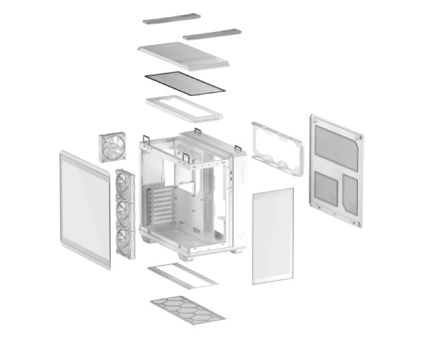ASUS GT502 HORIZON TG ARGB WHITE TUF Gaming kućište belo