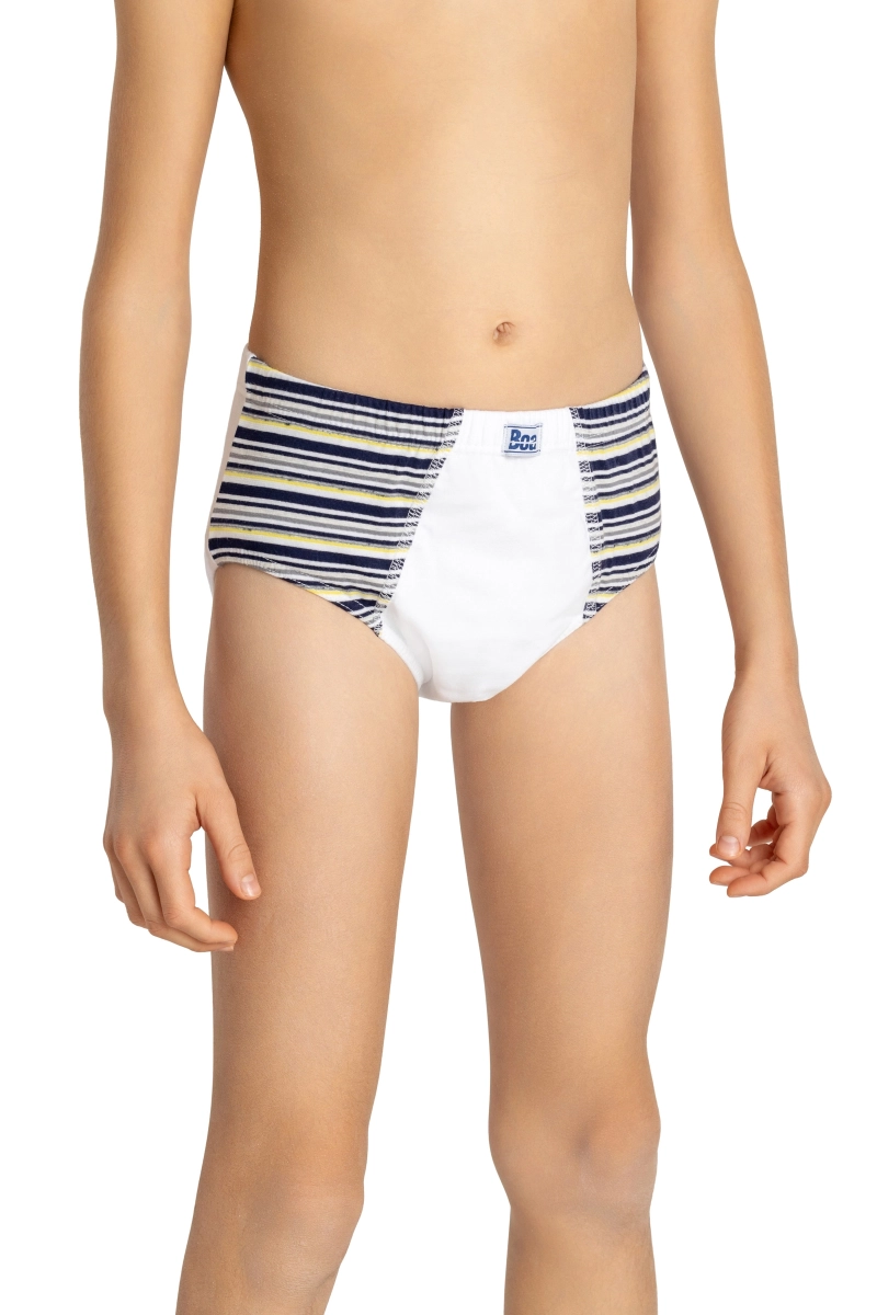 Dečiji muški slip - 4099-4101 - Beli