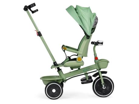 ECO TOYS 2u1 tricikl sa rotiraju†im sedistem i sklopivom tendom Green, ECOTOYS
