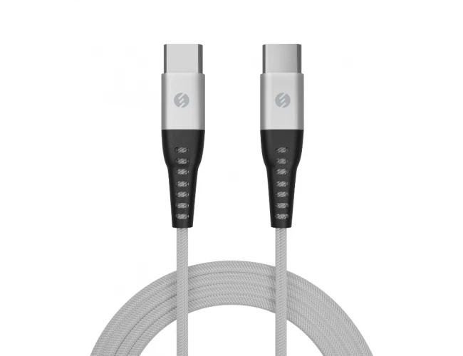 S-Link SL-STM55TP srebrni kabl za punjac USB C (muški) na USB C (muški) 3A