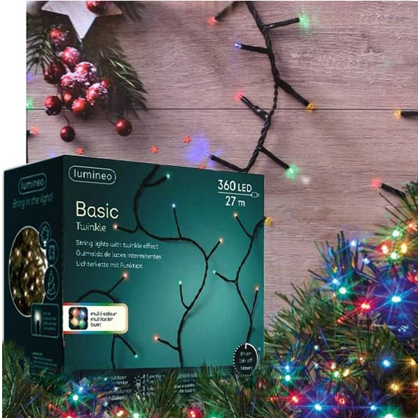 Lumineo Novogodišnja rasveta za jelku 360L Multicolor Basic 49.4169