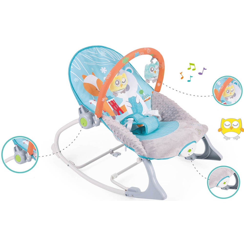 Cangaroo Ležaljka za bebe Foxy 63569 Blue CAN4659