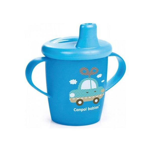 Canpol Bebi šolja Non Spil sa ručkama Toys 250ml Blue 31/200_blu