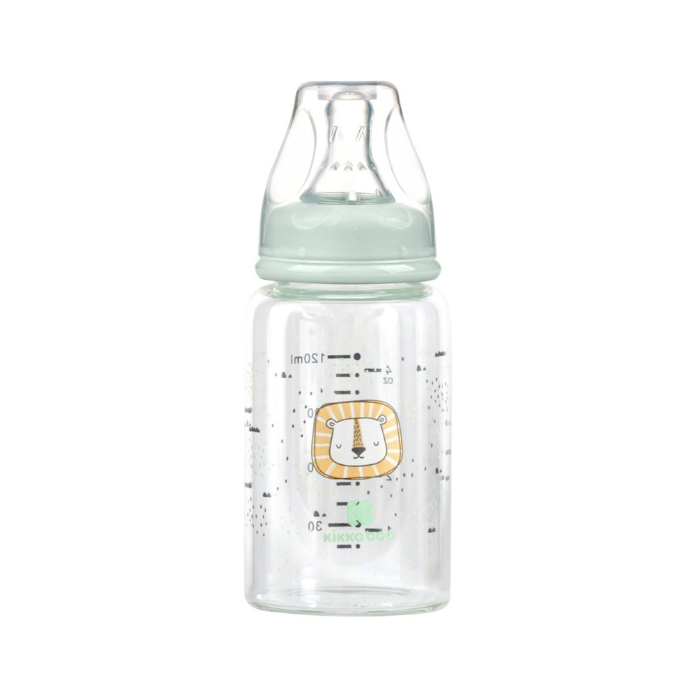 Kikka Boo Bebi flašica staklena Savanna 120ml Mint KKB21116