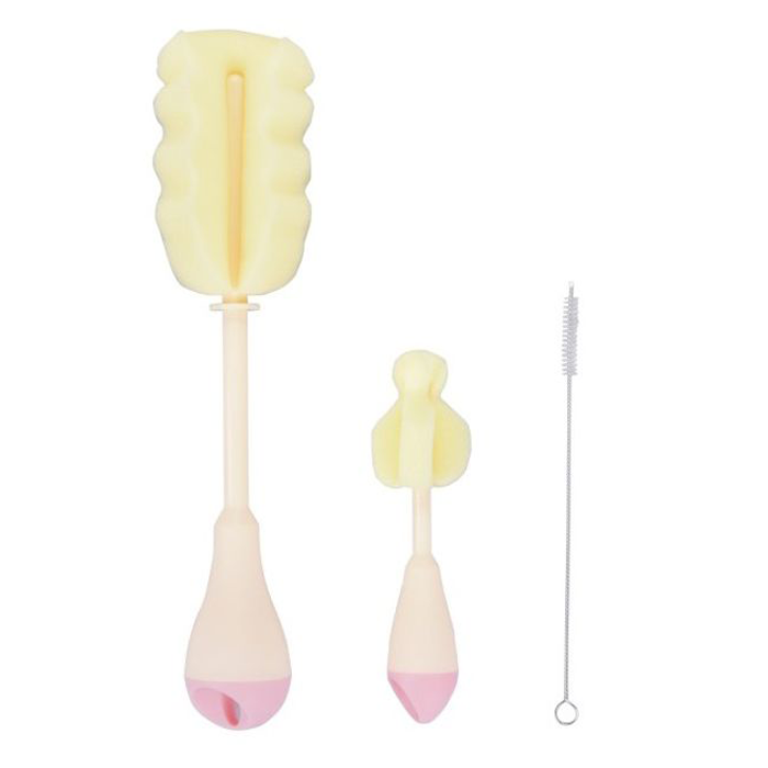 Kikka Boo Set četki za čišćenje flašica i cucli 3 dela Pink KKB40044