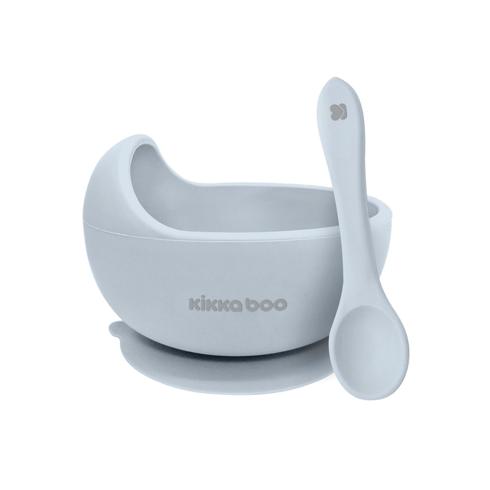 Kikka Boo Silikonska bebi činija sa kašičicom Yummy Blue KKB40116