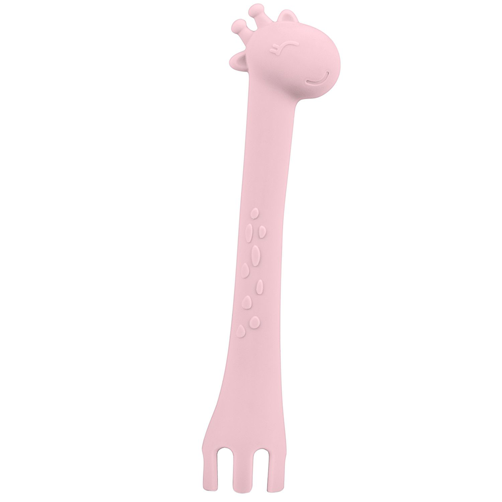 Kikka Boo Silikonska bebi kašičica Giraffe Pink KKB40080