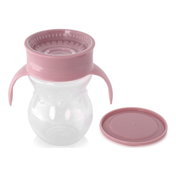 Lorelli Bebi šolja Non-Spill 360 Round Pink 10230540002