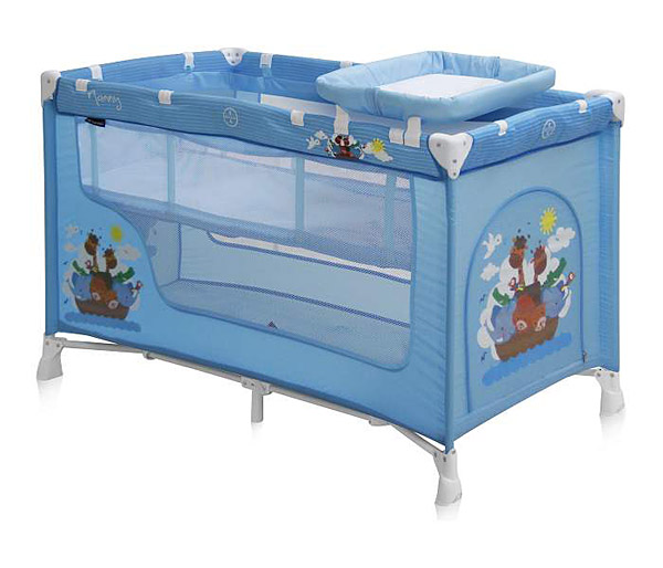 Lorelli Bertoni Prenosivi Krevetac Baby Nanny 2 Nivoa Blue Adventure 10080191610