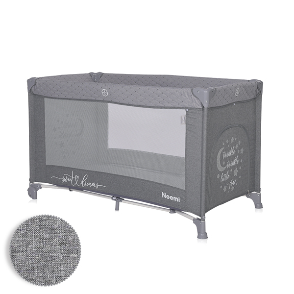 Lorelli Prenosivi krevetac za bebe Noemi 1 nivo Cool Grey Star 10080542216