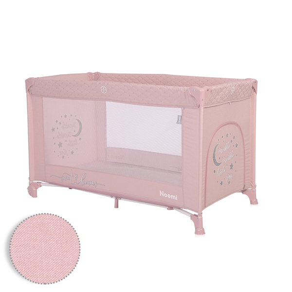 Lorelli Prenosivi krevetac za bebe Noemi 1 nivo Mellow Rose Star 10080542219