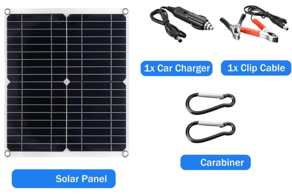 SOL-PANEL20W RV Solarni panel USB spoljni, vodootporni, 20W, 330x360x3mm