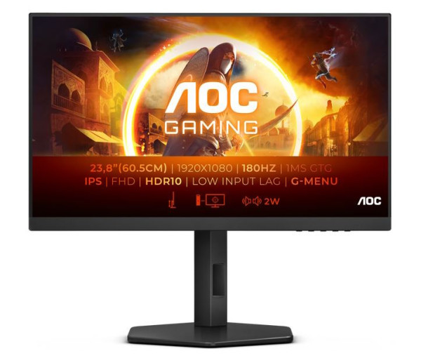 Monitor 23.8'' AOC 24G4X 1920x10800.5msHDR19HDMIDPFull Ergonomic