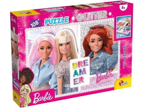 LISCIANI Barbie Glitter Puzzle 108-Best Friends Forever