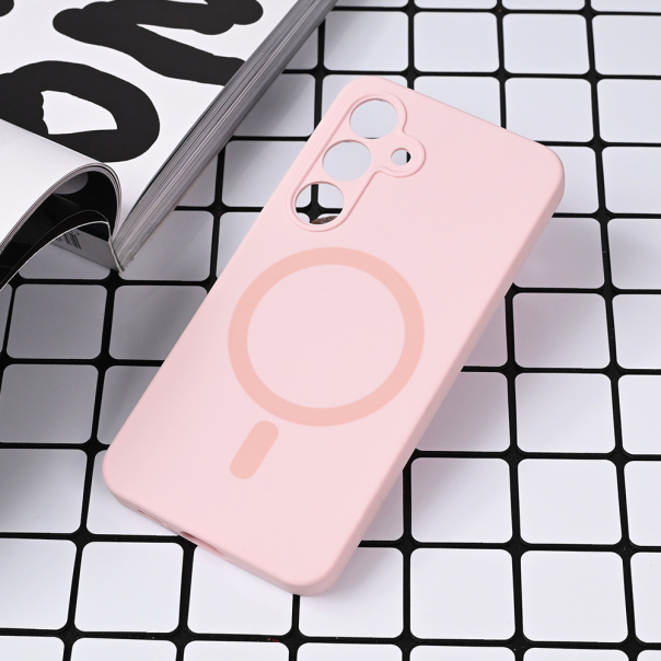 Maska za Samsung Galaxy S24 Magsafe Pure color roze