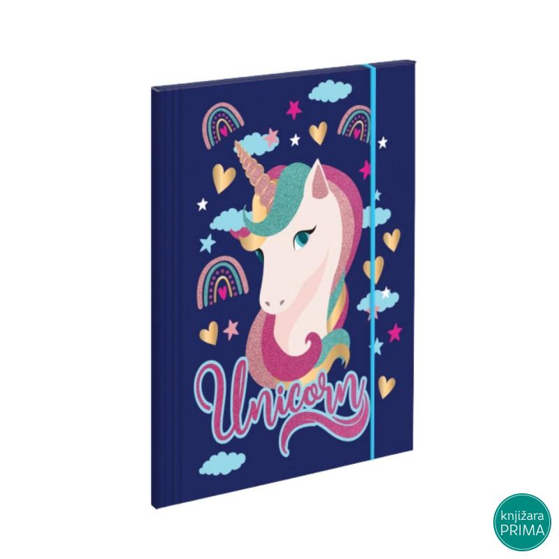 Fascikla A4 SCOOL hologram Unicorn Dark