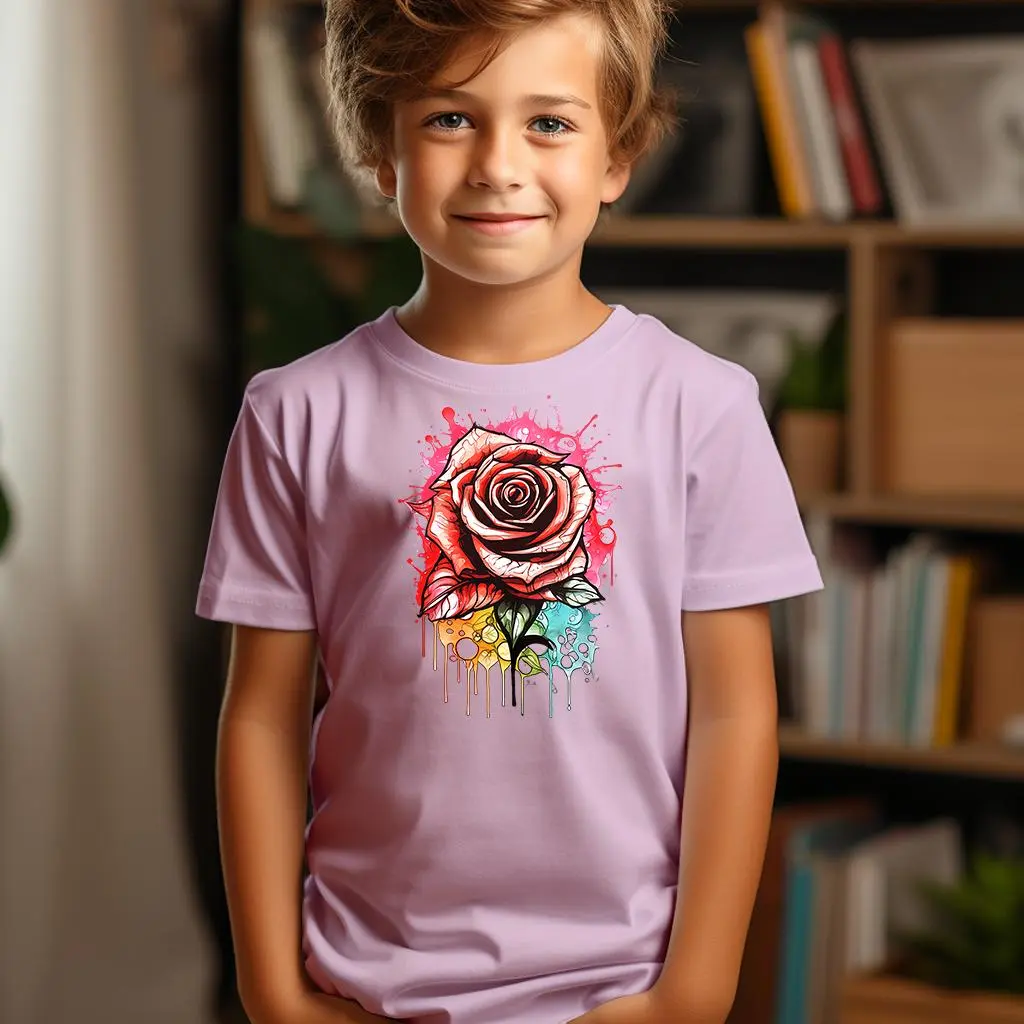 Camiseta Majica sa štampanim printom Cam 392, Dečija, Svetlo roze