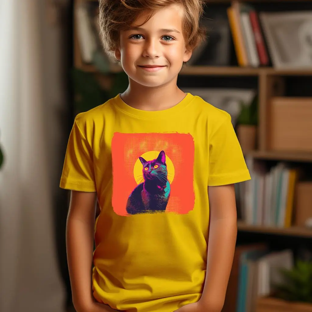 Camiseta Majica sa štampanim printom Cam 290, Dečija, Zlatne boje