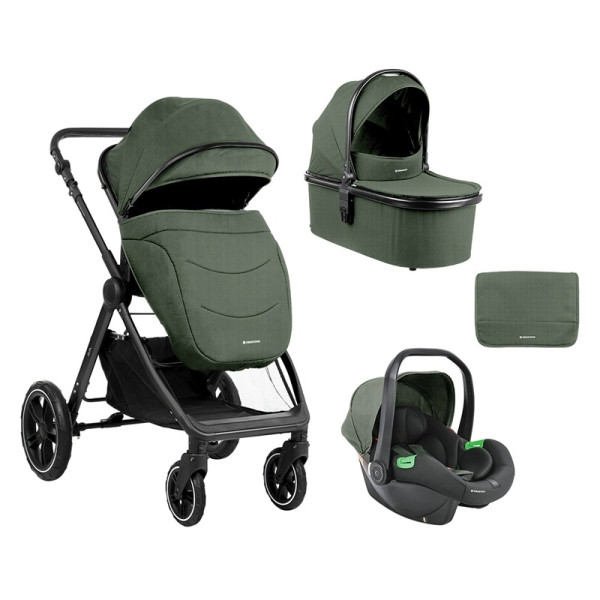 KikkaBoo Kolica Ava 3in1 set sa I-SIZE autosedištem i tvrdom korpom Army Green (KKB13063)