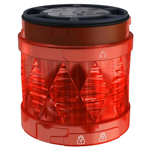 SE Modular tower light Harmony XVU illuminated LED units red 60mm blinking IP65 24V AC DC