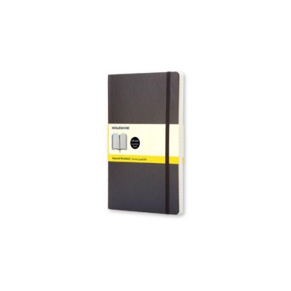 Rokovnik Moleskine black mek povez kvadratići PKT