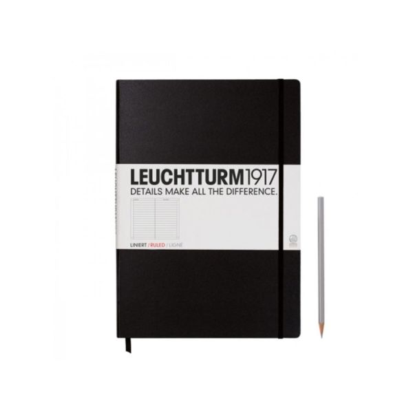 Rokovnik Leuchtturm crni tvrd povez A4+ 233 strane