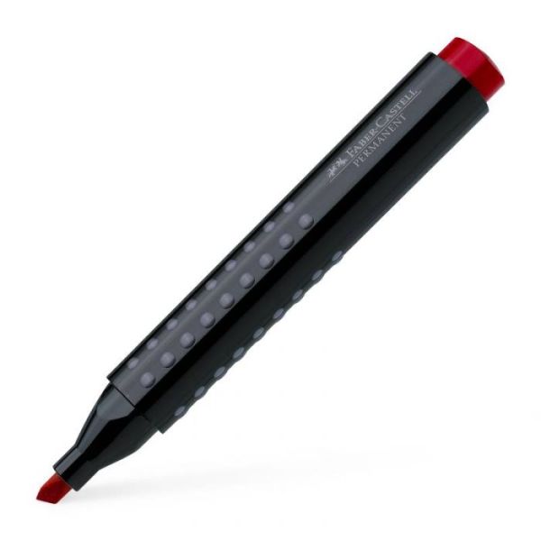 Marker Faber-Castell Grip permanentni crveni kosi vrh