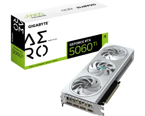 GIGABYTE GeForce RTX 5060 Ti AERO 8GB 128bit GV-N506TAERO OC-8GD rev. 1.0 Grafička karta