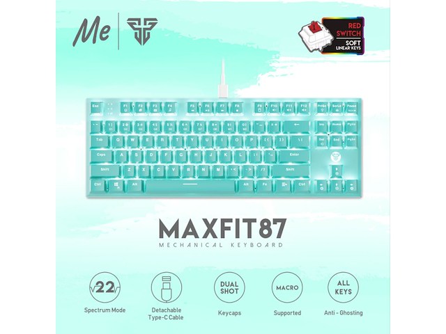 Tastatura Mehanicka Gaming Fantech MK856 RGB Maxfit 87 (Red switch) Mint Edition