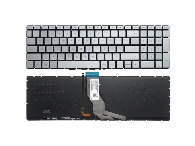 Tastatura HP 250 G6 255 G6 256 G6 258 G6  osvetljenje, siva