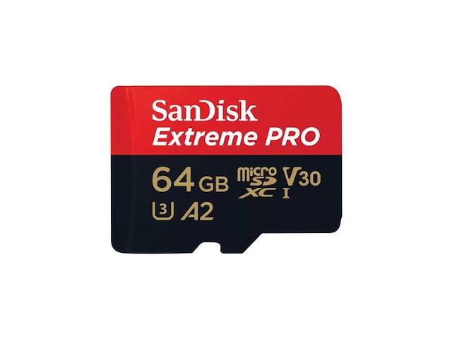 Micro SDXC SanDisk 64GB Extreme PRO, SDSQXCU-064G-GN6MA sa adapterom