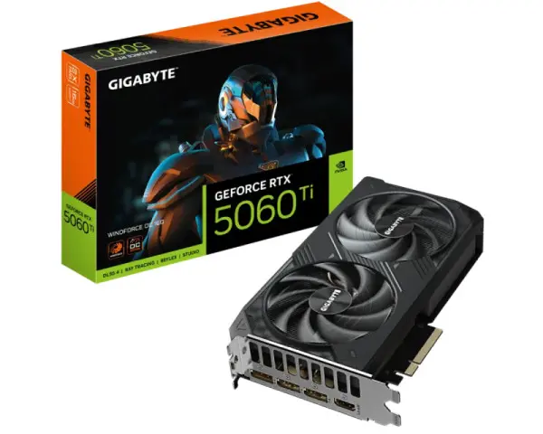 GIGABYTE nVidia GeForce RTX 5060 Ti WINDFORCE 16GB 128bit GV-N506TWF2OC-16GD rev. 1.0 grafička karta
