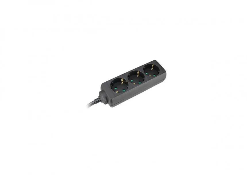 COMMEL ZAGREB D.O.O. Produzni kabl 3 uticnice 16A 3500W crni 3m H05VV-F 3G1,5