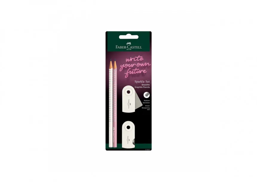 Grafitna olovka FC Sparkle set polyblister 2 graf. ol + rezač +gumica coconut milk 218481