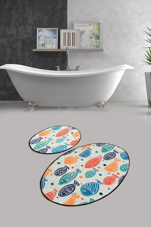 L'essentiel Maison Set 2 prostirke za kupatilo Šareni