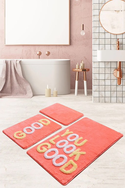 L'essentiel Maison Set 3 prostirke za kupatilo Šareni