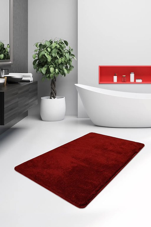 L'essentiel Maison Prostirka za kupatilo 80x140cm Crvena