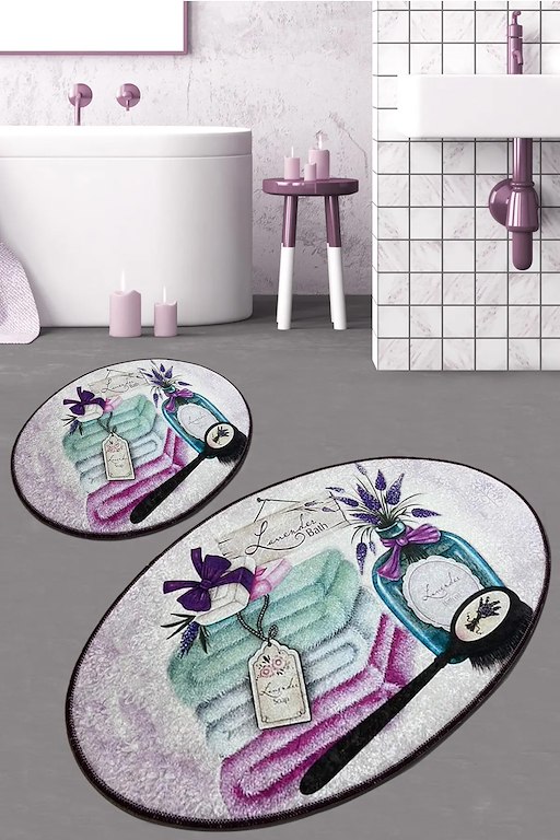 L'essentiel Maison Set 2 prostirke za kupatilo Šareni