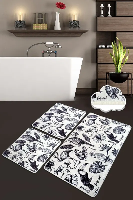 L'essentiel Maison Set 3 prostirke za kupatilo Šareni
