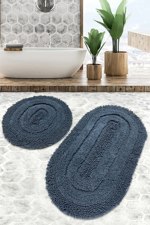 L'essentiel Maison Set 2 prostirke za kupatilo Tamnosivi