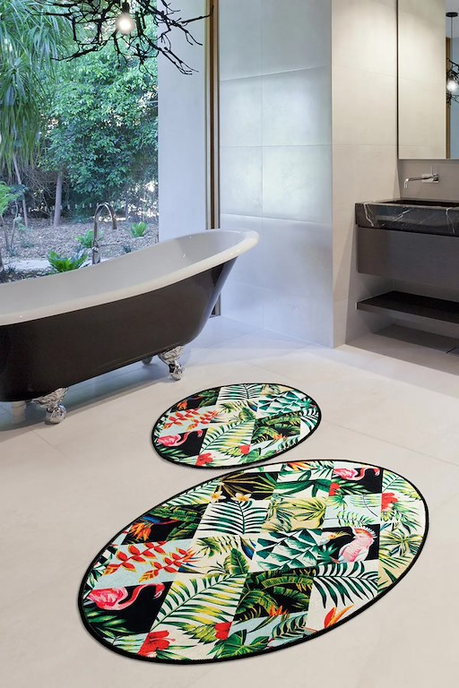L'essentiel Maison Set 2 prostirke za kupatilo Šareni