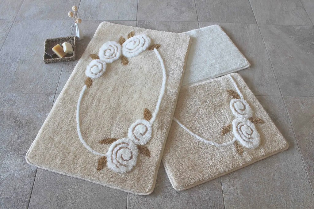 L'essentiel Maison Set 3 prostirke za kupatilo Šareni