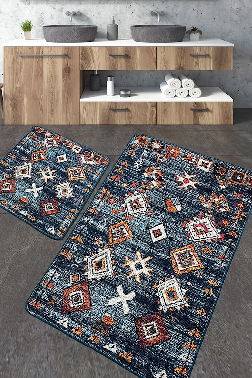 L'essentiel Maison Set 2 prostirke za kupatilo Šareni