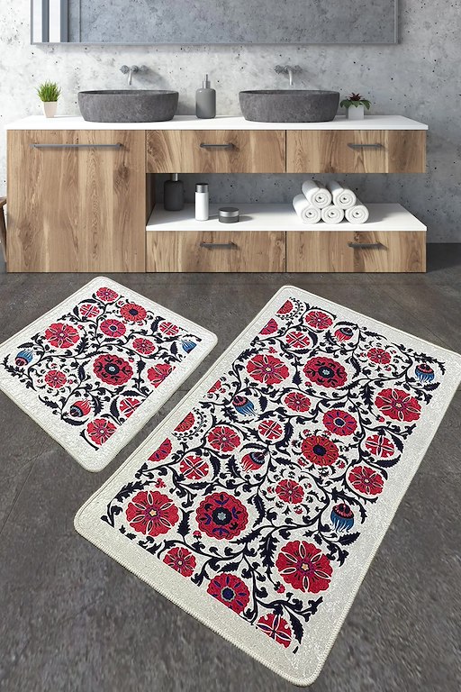 L'essentiel Maison Set 2 prostirke za kupatilo Šareni